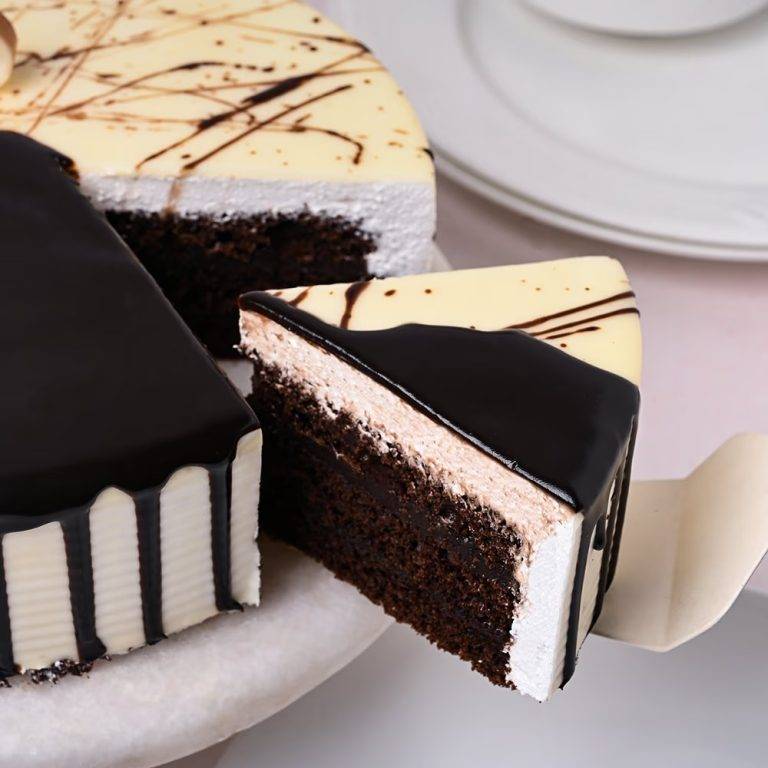 Silky Choco Vanilla Cake