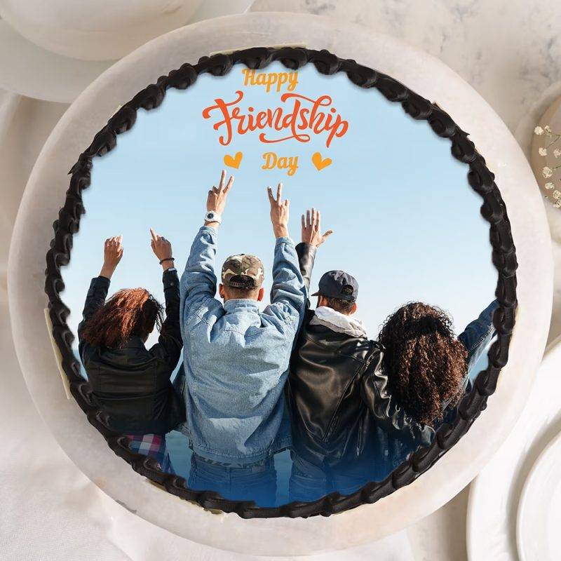 Personalized Round Friendship Day Cake